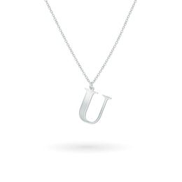 Beka & Bell BEKA&BELL Kette mit Anhänger »925-Sterling Silber Glänzend 45cm« weiß 45cm Wunderschönes Collier mit Buchstabenanhänger