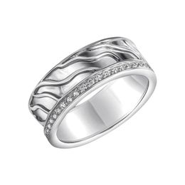 Vivance Fingerring »925-Sterling Silber rhodiniert Zirkonia« weiß 062 (19,7) Schöner Damenring aus 925/- Silber rhodiniert
