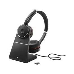 Jabra Evolve 75 UC SE, Headset schwarz, Stereo Kopfhörertyp: On-Ear Kopfbügelhörer Geeignet für: Mobiltelefone, PC-Systeme Drahtlose Verbindung: Ja, via Bluetooth Kabel-Verbindung: 1x USB 2.0