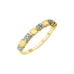 Vivance Fingerring »375/- Gelbgold bicolor Zirkonia« mehrfarbig 056 (17,8) Edler Ring aus 375/- Gelbgold bicolor