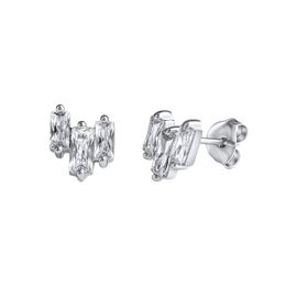 Vivance Paar Ohrstecker »925-Sterling Silber rhodiniert Zirkonia« weiß + weiß one-size Edle Ohrstecker aus 925/- Silber rhodiniert