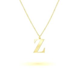 Beka & Bell BEKA&BELL Kette mit Anh&auml;nger &raquo;925-Sterling Silber vergoldet Gl&auml;nzend 45cm&laquo; gelb 45cm Wundersch&ouml;nes Collier mit Buchstabenanh&auml;nger