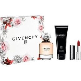 Givenchy Damendüfte L'INTERDIT Geschenkset Eau de Parfum Spray 50 ml + Body Lotion 75 ml + Le Rouge Interdit Intense Silk 333 1,5 g