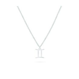 Beka & Bell BEKA&BELL Kette mit Anhänger »925-Sterling Silber Glänzend 42cm Zwilling« weiß 42cm Wunderschönes Collier mit Sternzeichen Symbol Zwilling
