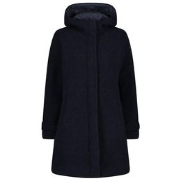 CMP - Women's Coat Fix Hood Wooltech - Mantel Gr 36 schwarz/blau