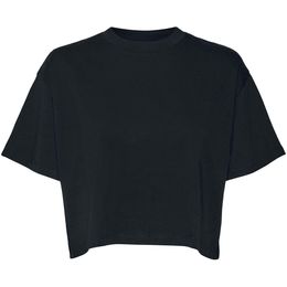 Noisy may NMALENA S/S O-NECK SEMI CROP TOP NOOS T-Shirt schwarz in L