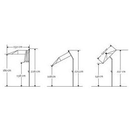 Schneider Sonnenschirm Salerno mezza anthrazit 150 x 150 cm