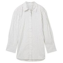 Tom Tailor Damen Bluse mit TENCEL(TM) Lyocell, weiß, Print, Gr. 36