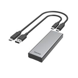 Hama Festplatten-Gehäuse USB-Festplattengehäuse für M.2 SATA & NVMe SSD-Festplatten (00200764)