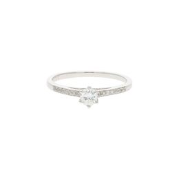 JuwelmaLux Fingerring JuwelmaLux Verlobungsring 750er 18 Karat Weißgold mit Diamanten 0
