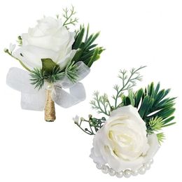 Lubgitsr Brosche Weiße Rosen Anstecker