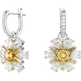Swarovski Paar Ohrhänger Idyllia Drop, Blume, 5683243, mit Swarovski® Kristall, gelb|weiß