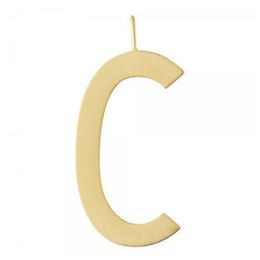 Design Letters Kettenanhänger Anhänger C Gold Matt (30mm)