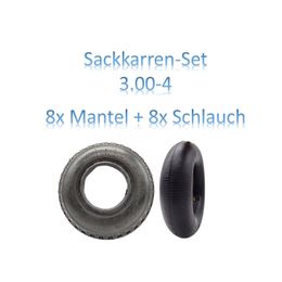 HMH Bollerwagen-Reifendecke Sackkarre Mantel + Schlauch 3.00-4 Bollerwagen Reifen Innenschlauch