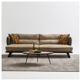 JVmoebel Sofa Sofa 3 Sitzer Polstersofa Mehrfarbig Textill Sitz Design Stoff Modern