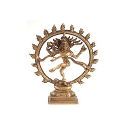 Berk Dekofigur Shiva Nataraja Figur aus Messing