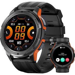 TESOFIT Herren's Telefonfunktion HD-AMOLED Display Fitness Tracker Smartwatch (1