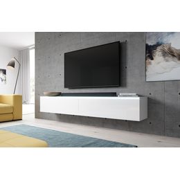 Furnix TV-Schrank BARGO Lowboard 180 cm modernes Design ohne LED Wahl 3 Farben Maße BxHxT 180x34x32 cm