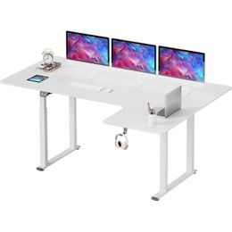 Dripex Eckschreibtisch Elektrisch Höhenverstellbar 180x110 L-form Schreibtisch Standing Desk