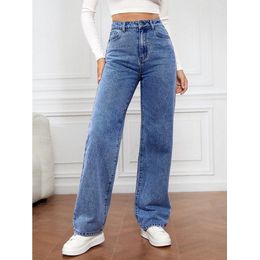 B.X High-waist-Jeans Vielseitige Jeanshose mit geradem Bein