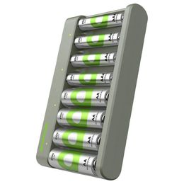Gp Batteries USB-Modell Ladegerät GPinkl. 4 x RECYKO AA 2100 Rundzellen-Lader (Minus-Delta-U Abschaltung