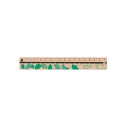 Herlitz Lineal Herlitz Holz Lineal 17cm "GREENline" für Rechts- und Linkshänder / Far