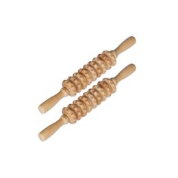 Relaxdays Massageroller 2 x Massage Roller aus Holz