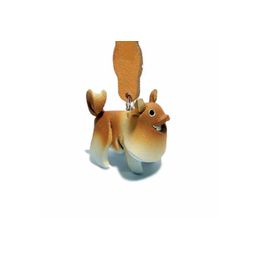 Monkimau Schlüsselanhänger Set Pomeranian Zwergspitz Schlüsselanhänger aus Leder