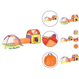 vidaXL Spielzelt Spielzelt mit 250 Bällen Mehrfarbig 338x123x111 cm