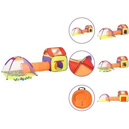 vidaXL Spielzelt Spielzelt für Kinder Mehrfarbig 338x123x111 cm Bällebad Tunnelzelt