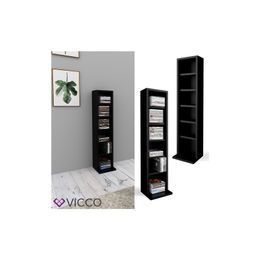 VICCO CD Regal DVD St&auml;nder Schwarz Wandregal H&auml;ngeregal B&uuml;cherregal B&uuml;rorega