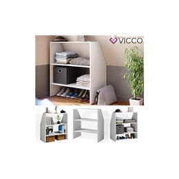 VICCO Dachschr&auml;genregal B&uuml;cherregal Wandregal Standregal Regal Dachschr&auml;ge Wei&szlig;