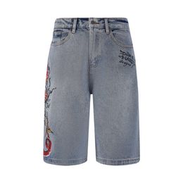 Ed Hardy Shorts Short Jeans Ed Hardy Devil Mermaid Denim