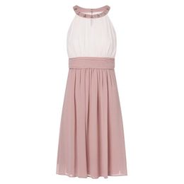 Marie Lund Abendkleid, rosa|weiß