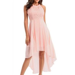 TZTA Trading UG Dirndl Abendkleid Cocktailkleid Neckholder-Kleid mit Schößchen (1-tlg)