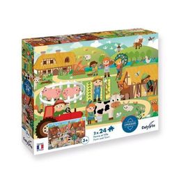 Calypto Bauernhof & Stadt 2x24 Teile Puzzle