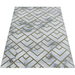 Teppich Ayyildiz Teppiche "NAXOS 3813" Teppiche Gr. B/L: 200 cm x 290 cm, 12 mm, 1 St., goldfarben Esszimmerteppiche