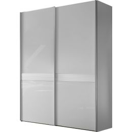 Schwebetürenschrank STAUD "Sinfonie Plus" Schränke Gr. B/H/T: 225 cm x 222 cm x 68 cm, Premium, 2 St., weiß (alpinweißglas, alpinweißglas matt) Schwebetürenschränke und Schiebetürenschränke