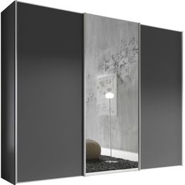 Schwebetürenschrank STAUD "Sinfonie Plus" Schränke Gr. B/H/T: 249 cm x 222 cm x 68 cm, Classic, 3 St., grau (vulkan) Schwebetürenschränke und Schiebetürenschränke