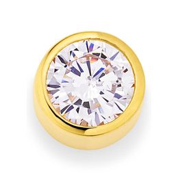 Ketten-Anhänger Firetti "Schmuck Geschenk Gold 375 Halsschmuck Anhänger Halskette Solitär" Schmuckanhänger Gr. Gelbgold 585, 0,62 g, goldfarben (gelbgoldfarben, kristallweiß, kristallweiß) Damen Anhänger