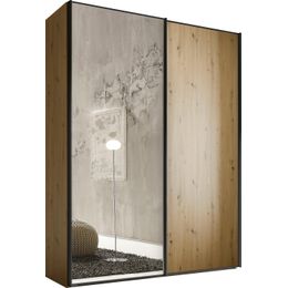 Schwebetürenschrank STAUD "Sinfonie Plus" Schränke Gr. B/H/T: 188 cm x 222 cm x 68 cm, Basic, 2 St., braun (artisan eiche) Schwebetürenschränke und Schiebetürenschränke