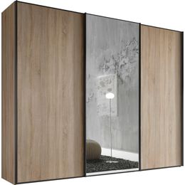 Schwebetürenschrank STAUD "Sinfonie Plus" Schränke Gr. B/H/T: 280 cm x 240 cm x 68 cm, Basic, 3 St., braun (sonoma eiche) Schwebetürenschränke und Schiebetürenschränke