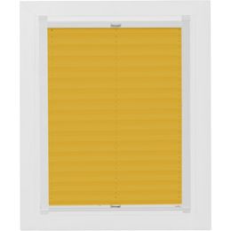 Dachfensterplissee SUNLINES "Young Style Energy Saving" Plissees Gr. 121,50 cm, zweiseitig verschiebbar, 97,30 cm, gelb (senfgelb, weiß) Dachfensterplissees