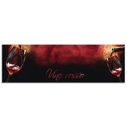 Küchenrückwand Artland "Wein - Rotwein" Spritzschutzwände Gr. B/H: 180 cm x 55 cm, rot Küchendekoration