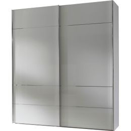 Schwebetürenschrank STAUD "Sonate Lucca" Schränke Gr. B/H/T: 200 cm x 222 cm x 68 cm, Basic, 2 St., weiß (alpinweißglas) Schwebetürenschränke und Schiebetürenschränke