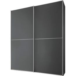 Schwebetürenschrank STAUD "Sinfonie Plus" Schränke Gr. B/H/T: 167 cm x 222 cm x 68 cm, Comfort, 2 St., grau (vulkan) Schwebetürenschränke und Schiebetürenschränke