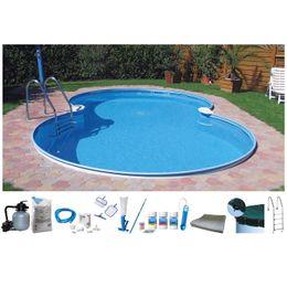 Achtformpool MY POOL BWT Schwimmbecken Gr. B/H/L: Breite 320 cm x Höhe 150 cm x Länge 525 cm, 16000 l, weiß Achtformpools