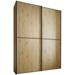 Schwebetürenschrank STAUD "Sinfonie Plus" Schränke Gr. B/H/T: 188 cm x 222 cm x 68 cm, Basic, 2 St., braun (artisan eiche) Schwebetürenschränke und Schiebetürenschränke