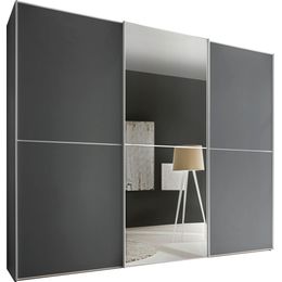 Schwebetürenschrank STAUD "Sinfonie Plus" Schränke Gr. B/H/T: 298 cm x 222 cm x 68 cm, Comfort, 3 St., grau (vulkan) Schwebetürenschränke und Schiebetürenschränke