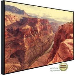 papermoon Infrarotheizung "Grand Canyon" Heizkörper Gr. B/H/T: 100 cm x 60 cm x 3 cm, 600 W, bunt (kunstmotiv im aluminiumrahmen) Heizkörper